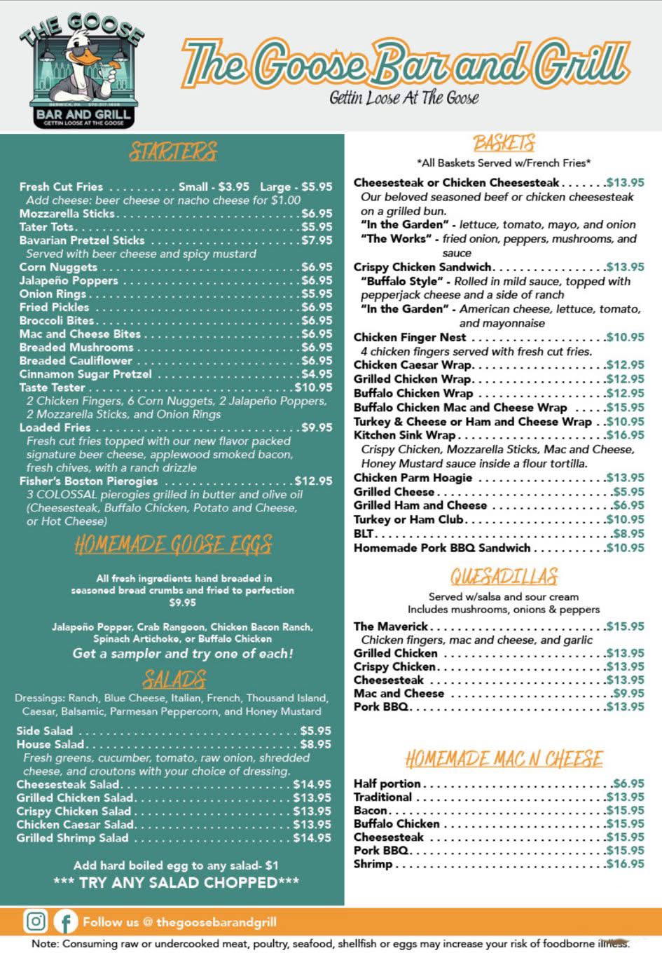 Dining | The Goose Bar and Grill